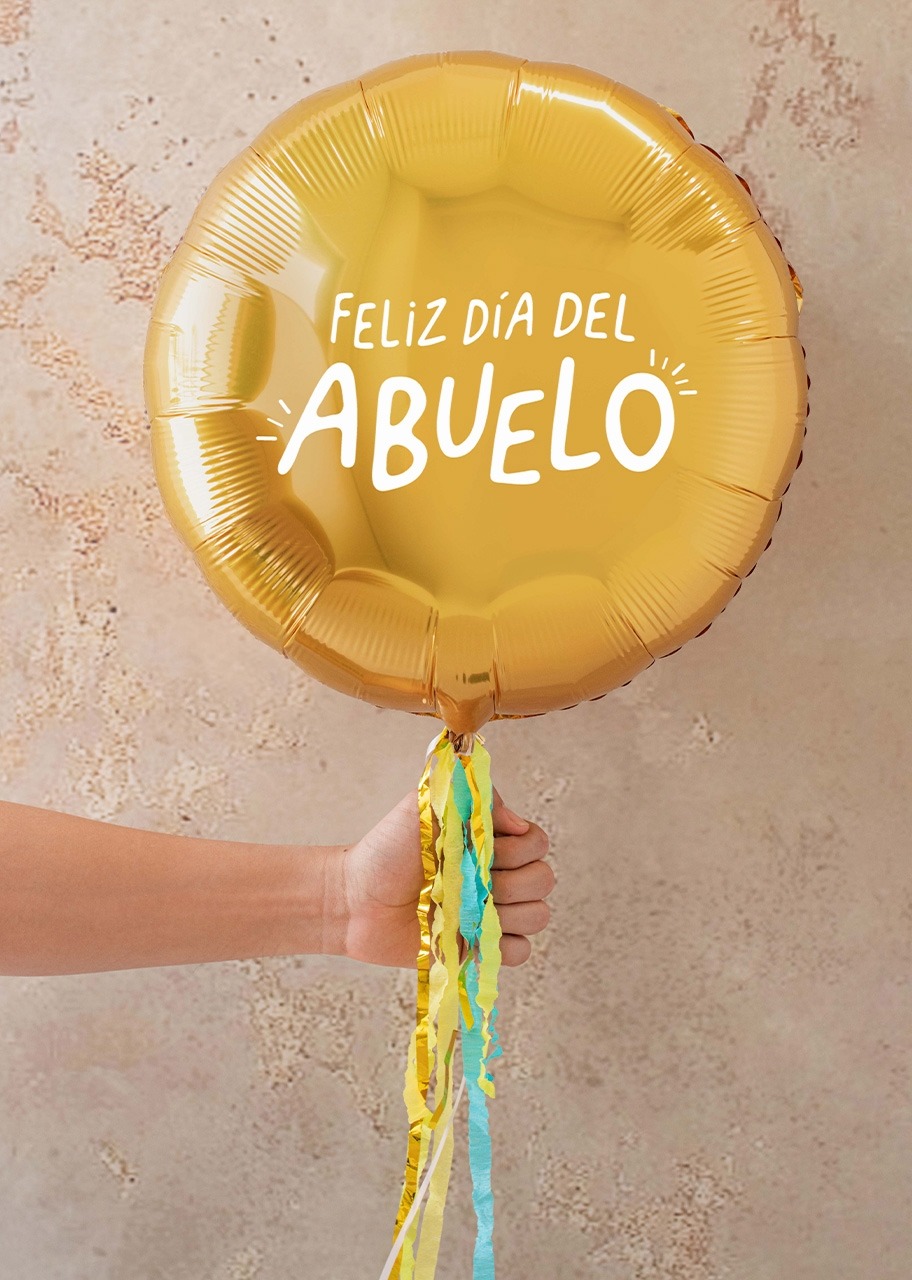 Mini Anturio en maceta manitas con Globo dorado