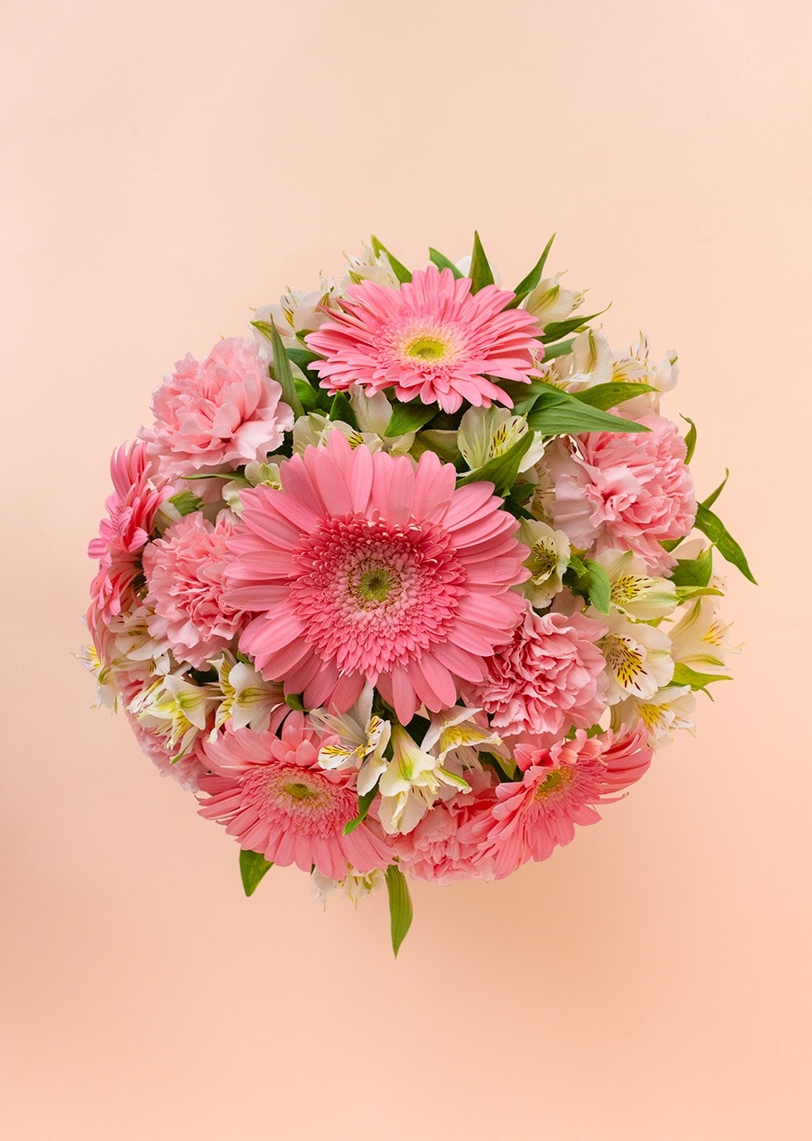 Arrangement of Gerberas and Carnation Roses