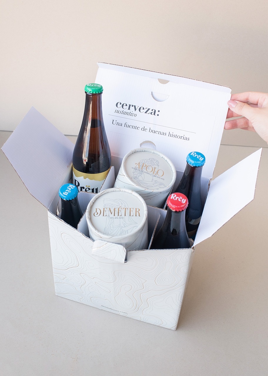 Cerveza Rrey con Botanas