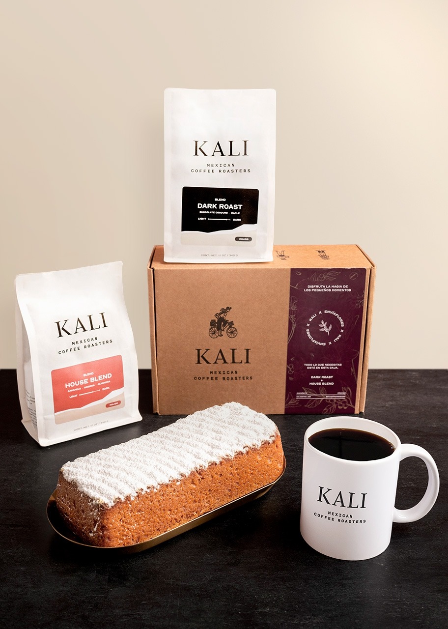 Kit Café molido KALI Dark/House Blend + Pan de cajeta