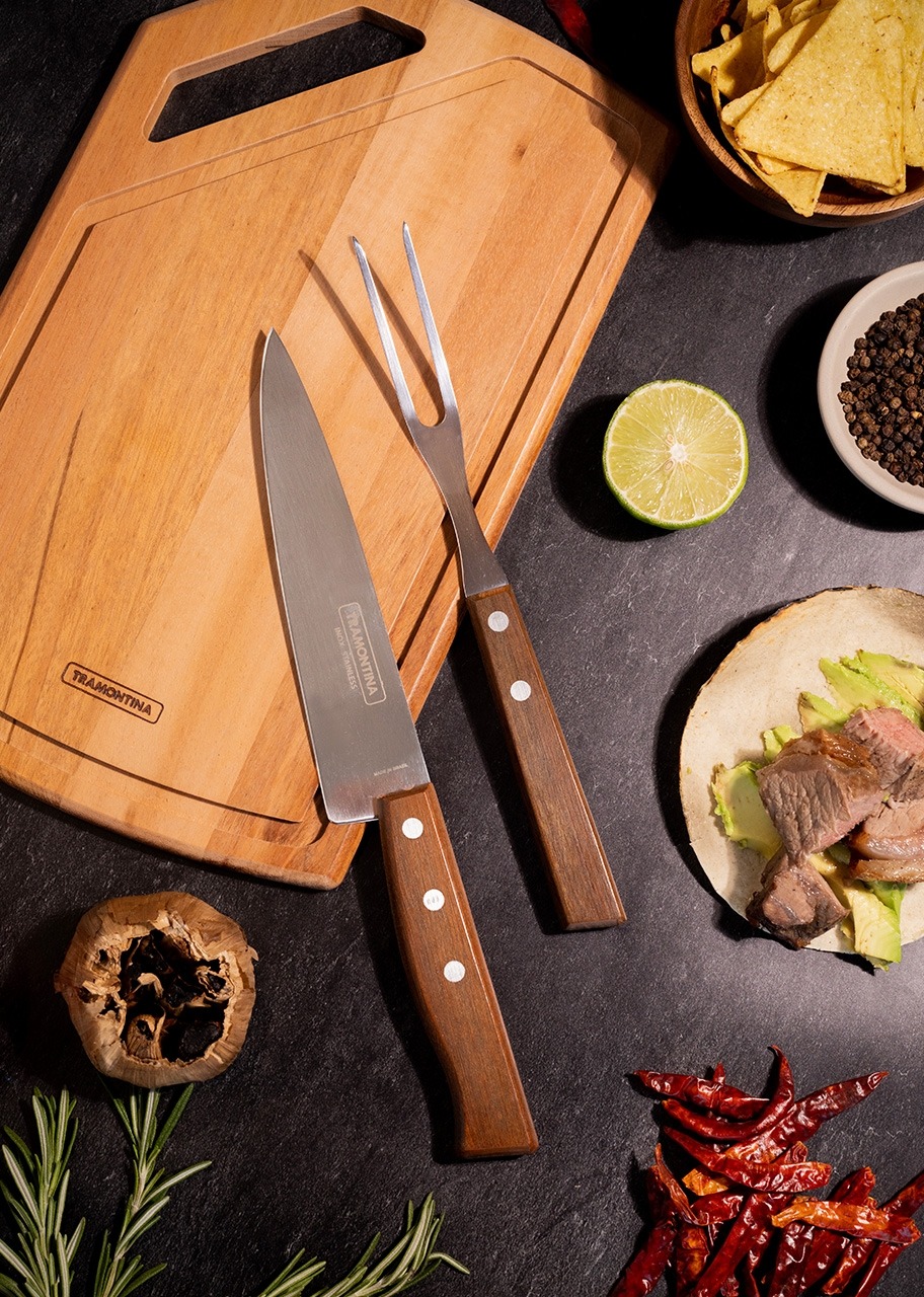 Kit para Asado 3 Piezas Tradicional Tramontina y Globo