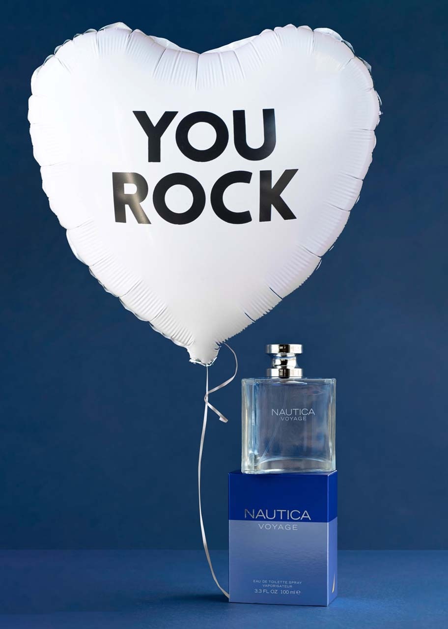 Loción Nautica Voyage con Globo "You Rock"