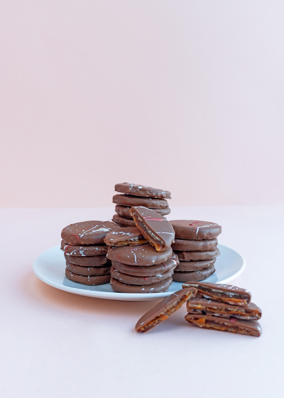 Obleas rellenas de cajeta 24 piezas