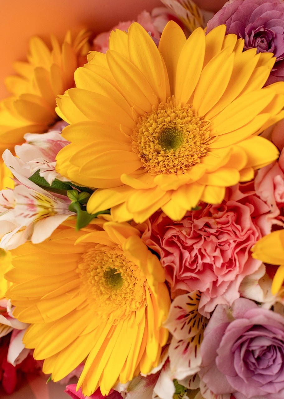 Personaliza 3V "Love you" y Ramo de Gerberas Amarillas