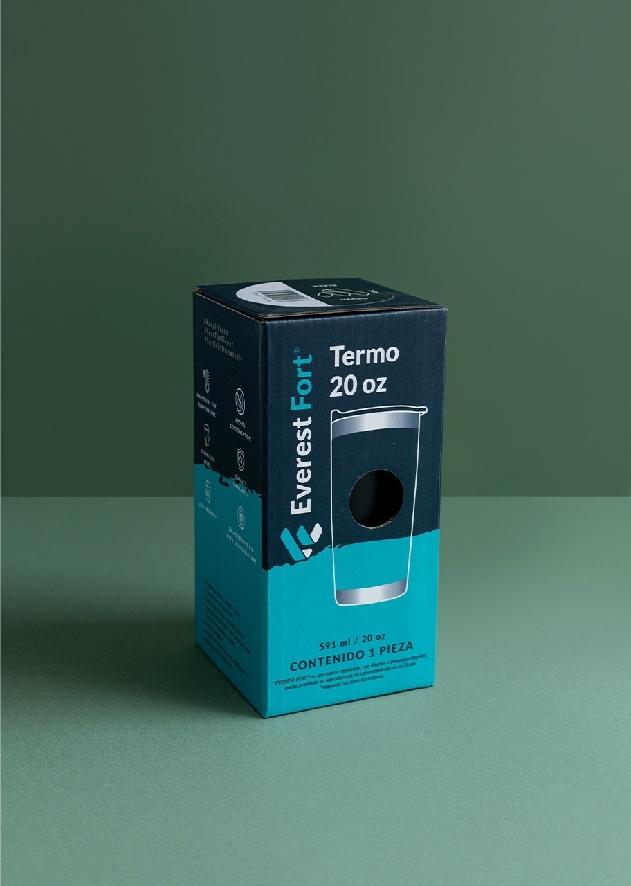 Personaliza Termo Negro 20oz Everest Fort